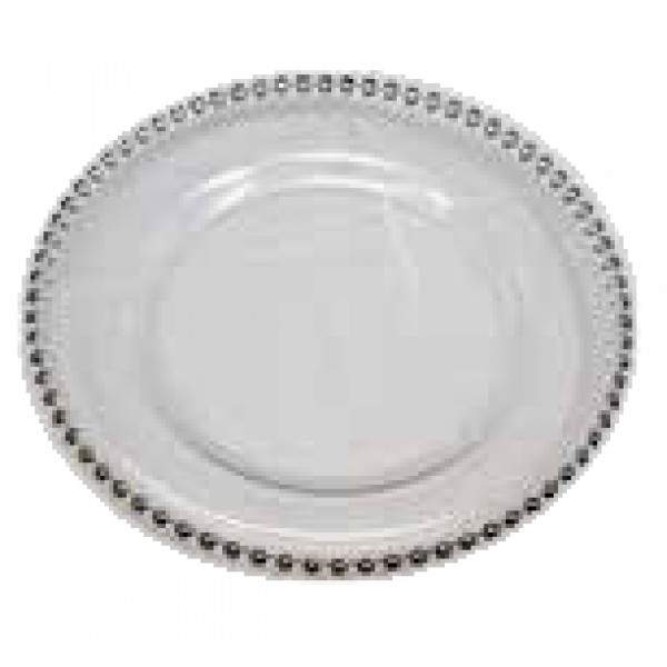 Silver Rimmed Charger Plate
